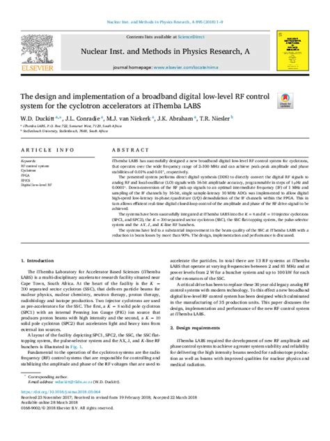 Pdf The Design And Implementation Of A Broadband Digital Low Level Rf