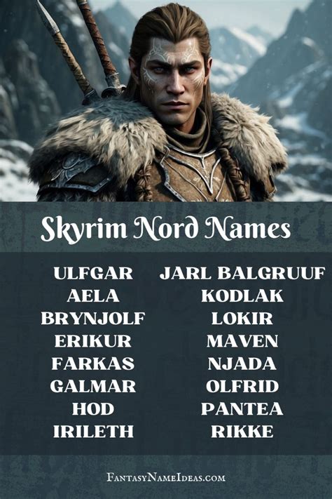Skyrim Nord Name Ideas 🏹 Skyrim Nord Names Skyrim Names Female