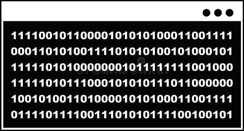 vector illustration terminal cmd prompt binary code stock vector