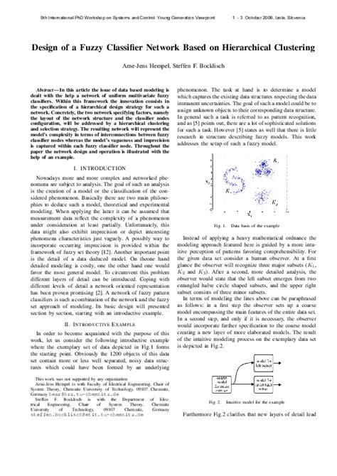 Pdf Design Of A Fuzzy Classifier Network Based On Hierarchical Clustering
