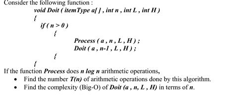 Consider The Following Function Void Doit Item