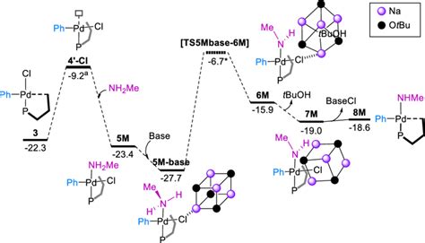 Gibbs Energy Profile For The Reaction Of Complex 3 With Methylamine And