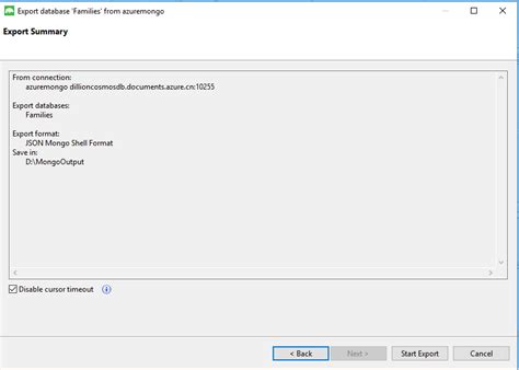 Azure Cosmos Db Mongo Api 如何导出 Mongodb 数据