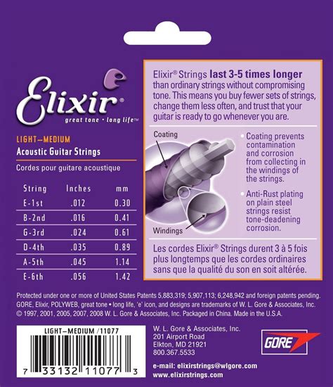 Elixir Original Strings 11077 Nanoweb 80 20 Acoust Grandado