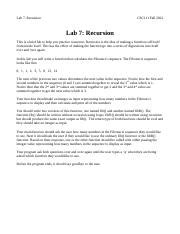 Explore Recursion: Calculate Fibonacci Sequence | CSC111 Fall | Course Hero
