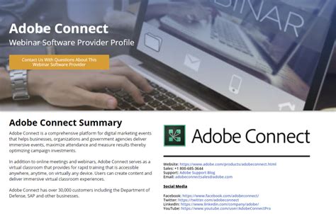 Adobe Connect Meetings Webinar And Online Learning Your Webinar Experts