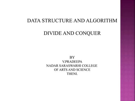 Divide And Conquer Ppt Free Download