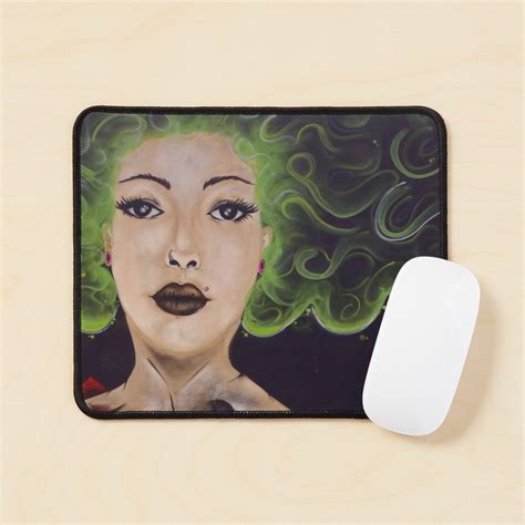 Neon Woman Mouse Pad