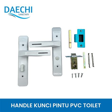Jual Handle Kunci Pintu WC Kamar Mandi Gagang Pintu PVC Putih