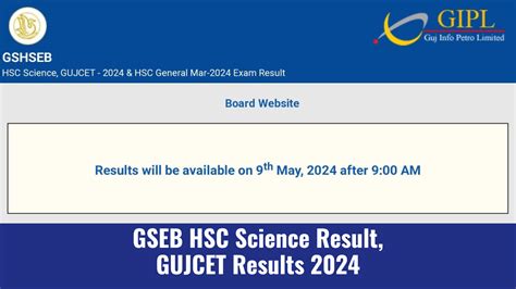 Result 2024 Links How To Check Gseb Hsc Science Result Gujcet Results Online Now