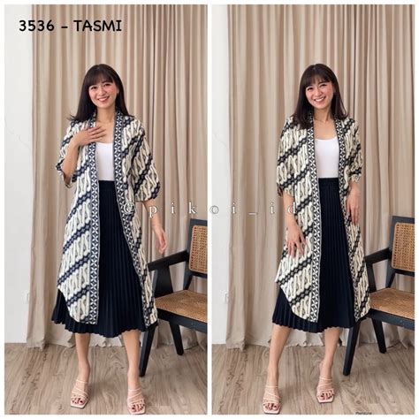 Jual Cardigan Panjang Batik Wanita Cardigan Batik Cewek Outer Batik Kantor Outer Hijab