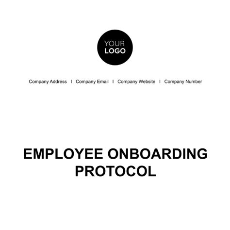 Employee Onboarding Protocol Hr Template Edit Online And Download Example