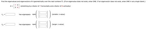 Solved Find The Eigenvalues And Eigenvectors Of A