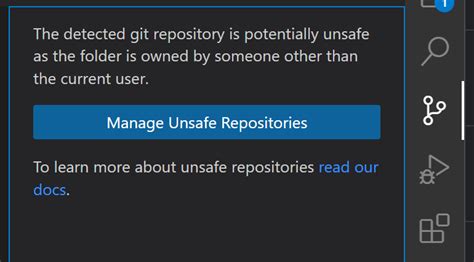 Reopening A Git Repo In A Container Results In Repository Being Marked As Unsafe Issue