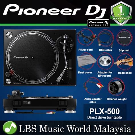 Pioneer Dj Plx 500 Direct Drive Turntable Vinyl Player Black Plx500