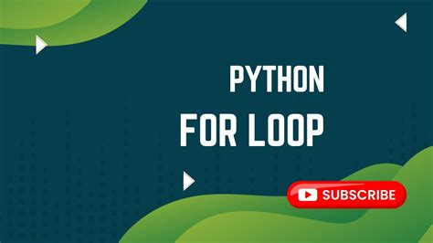 Python For Loop Youtube