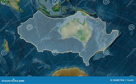 Australian Tectonic Plate Physical Map Stock Illustration Illustration Of Tectonic Movement