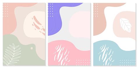 손으로 그린 유기적 모양과 질감이 있는 벡터 디자인 템플릿 세트입니다 브로셔 표지 인쇄물 전단지 배너 초대장 브랜딩 디자인에 완벽한 트렌디한 현대적인 디자인 개념에 대한