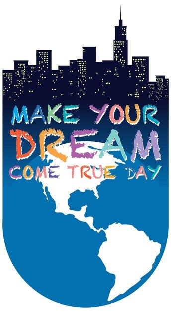 Free Vector | Make your dream come true day logo concept