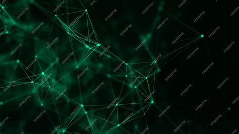 Premium Photo Abstract Geometric Background With Connecting Points And Lines Abstract Green