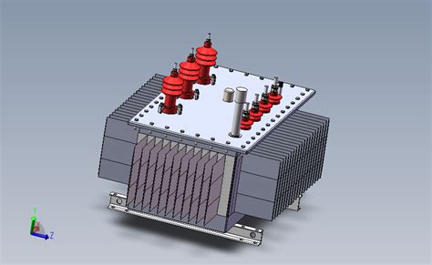 非晶合变变压器 Solidworks 2014 模型图纸下载 懒石网