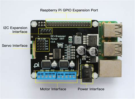 robot expansion board stepper motor hat i2c driver servo controller