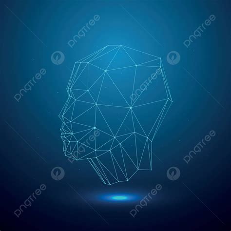 Biometric Identification Or Facial Recognition System Concept Poly