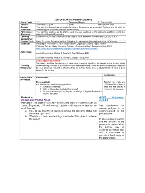 Lesson Plan Week 1 Pdf