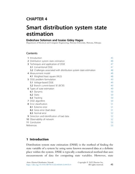 Pdf Smart Distribution System State Estimation