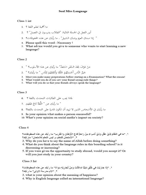 Soal Miss Language Pdf