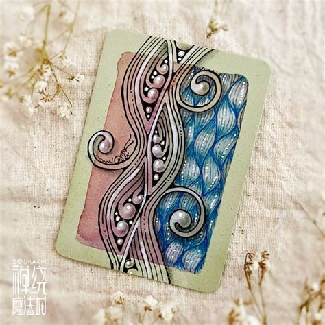 Day 27 Inktober 2022 Zentangle Pattern Narfello Mooka 禪繞畫 1860 By
