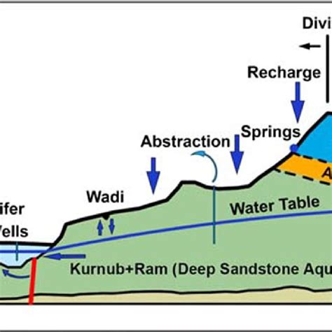 Hydrogeological Cross Section Of The Wadi Araba Basin Radulovic Et Al Download Scientific