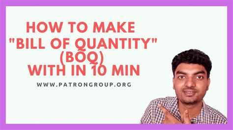 Make BILL OF QUANTITY BOQ With In Minutes Bill Of Quantity For Building Construction