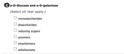 Solved A Indicate Which Of The Terms Monosaccharide