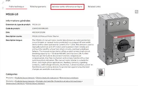 Efinder Abb Disponibilité Et Recherche De Produits Abb Low Voltage