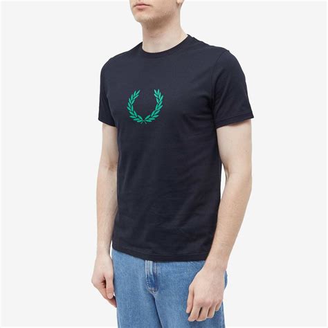 Fred Perry Authentic Mens Laurel Wreath T Shirt In Navy Fred Perry