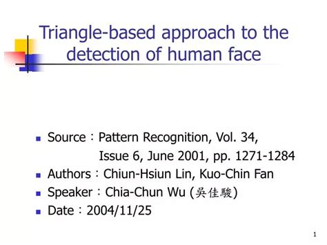 Ppt Triangle Based Approach To The Detection Of Human Face Powerpoint Presentation Id5991287