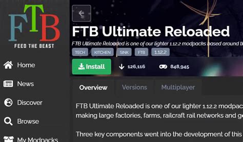 Setup And Play A FTB Ultimate Reloaded Server In Minecraft