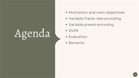 Green Variable Framerate Encoding For Adaptive Live Streaming Ppt