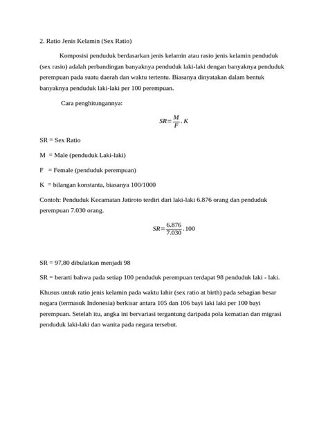 Sex Ratio Kecamatan Jatiroto Pdf