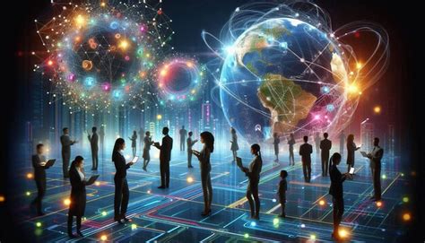 Digital Humanoid Robot With Illuminated Brain And Network Connections Premium Ai Generated Image