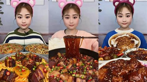 Asmr Spicy Food Eating Asmr 중국삼겹살 먹방 동파먹방물냉면통수육 먹방 비빔국수 먹방 돼지갈비고기연어국수 먹방 중국음식가족 먹방