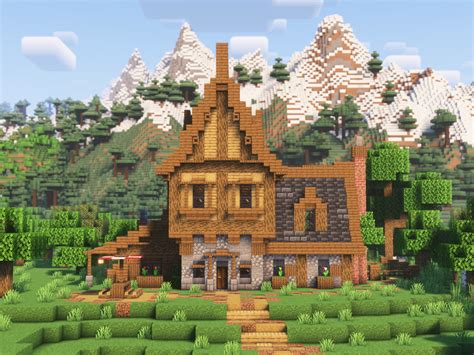 Minecraft Medieval Cottage Tutorial How To Build Minecraft Cottage