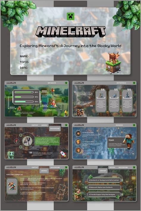 minecraft powerpoint template a creative presentation theme for any
