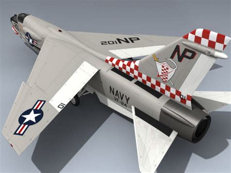 F 8j Crusader Vf 24 Co 3d Model By Mesh Factory
