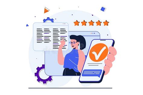 App Development Modern Flat Concept For Web Banner Design Stock