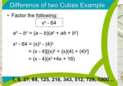 How To Get The Difference Of Two Cubes Free Worksheets Printable