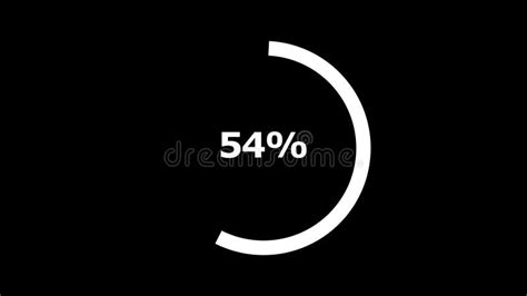 Circle Loading Progress Bar Animation 0 To 100 In White Color Round
