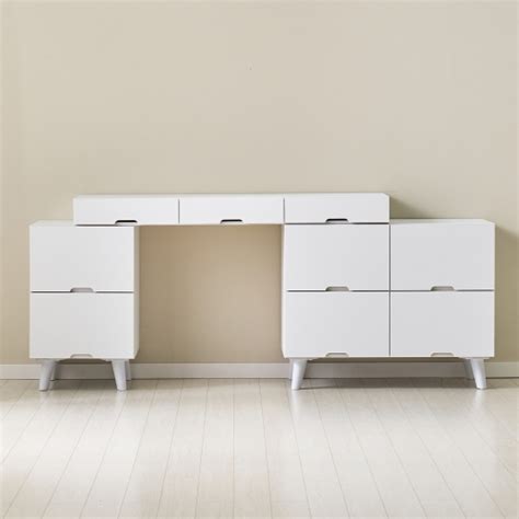 플로라 와이드체스트 확장형 안방 드레스룸 3단 낮은 화장대 서랍장