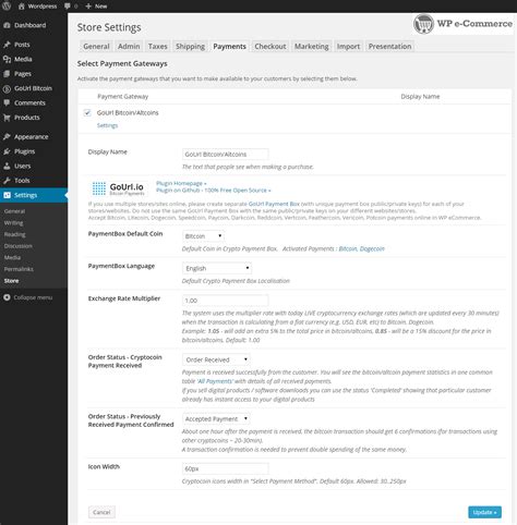 bitcoin payments for wp ecommerce payment gateway